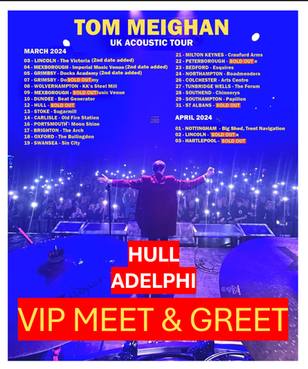 2024 VIP MEET & GREETS – Frontman Merchandise from Tom Meighan